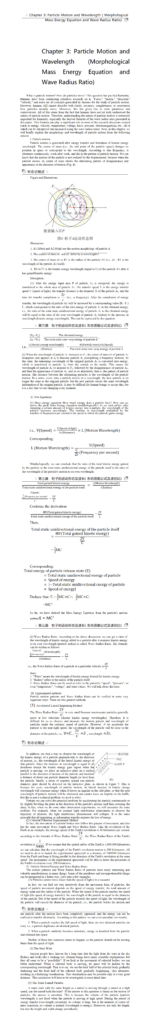 Chapter 3: Particle Motion and Wavelength (Morphological Mass Energy Equation and Wave Radius ...